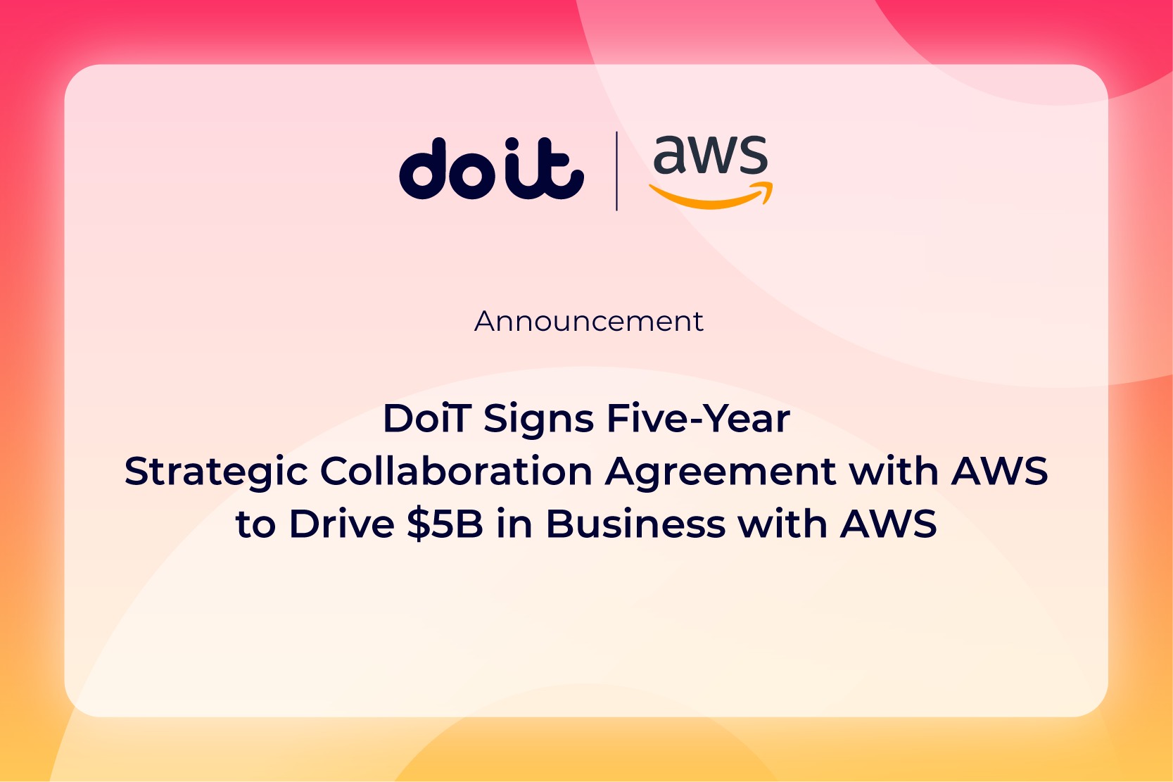 DoiT Signs Five-Year Strategic Collaboration Agreement with AWS to Drive $5B in Business with ...
